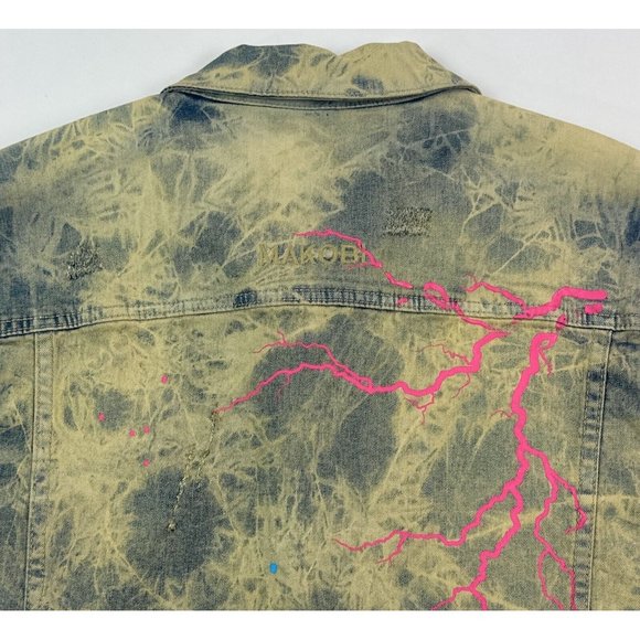 Makobi | Jackets & Coats | Makobi Mens Small Denim Jean Jacket Acid ...